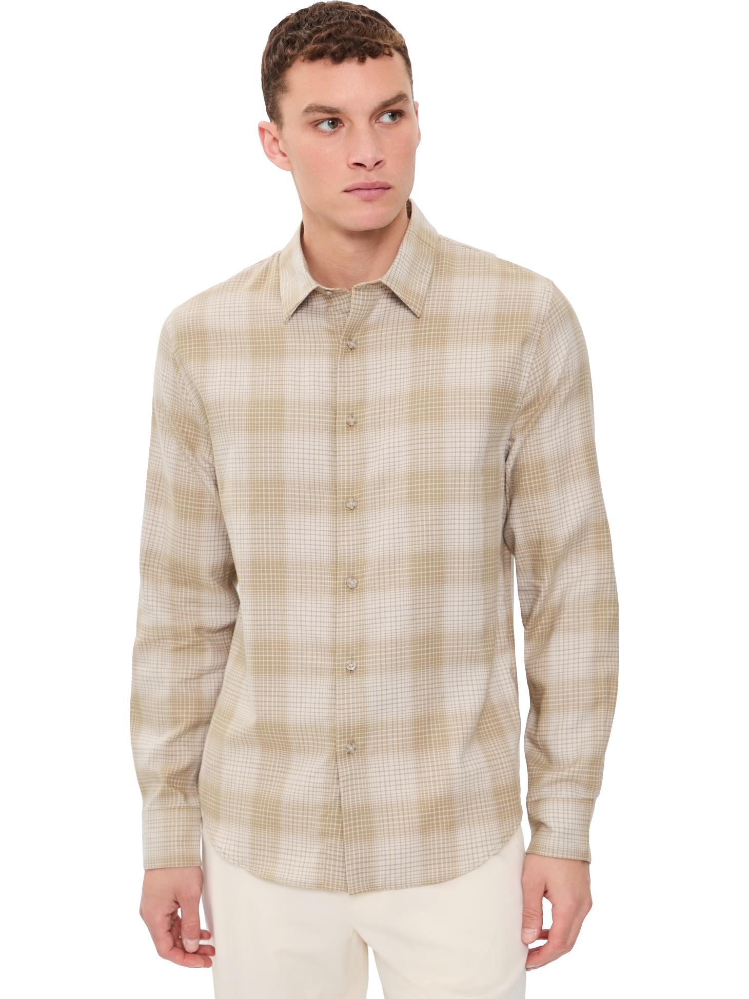 VINCE ballow plaid long sleeve shirt